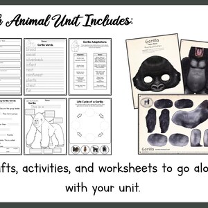 All About Gorillas- Animal Science Unit - Etsy