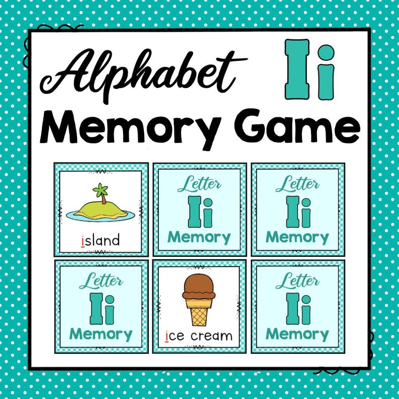 Printable Letter I Memory Game - Alphabet Matching and Phonics Practice ...