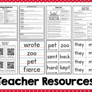 Dear Zoo- Picture Book Study Companion - Etsy