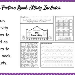 The Snowy Day- Picture Book Study - Etsy