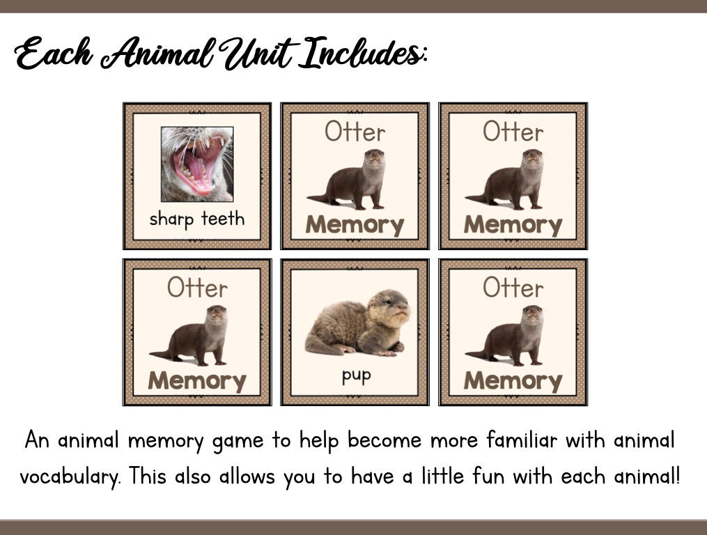 All About Otters- Animal Science Unit - Etsy