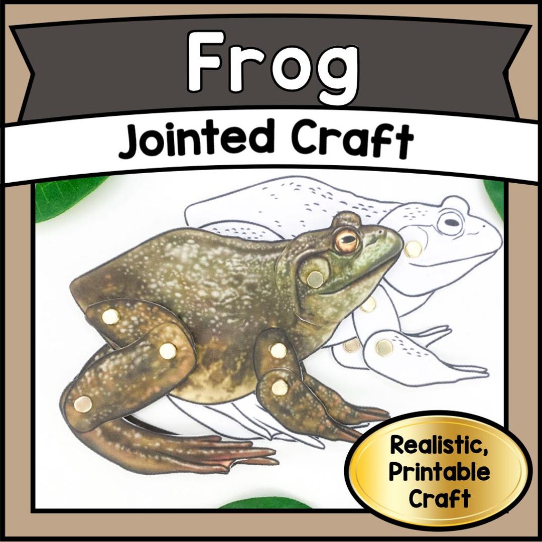 Printable JOINTED Frog Puppet Craft Template Kit | DIY Articulated ...