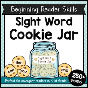 Dolch Sight Word Cookie Jar Activity • Printable Sight Word Game for ...