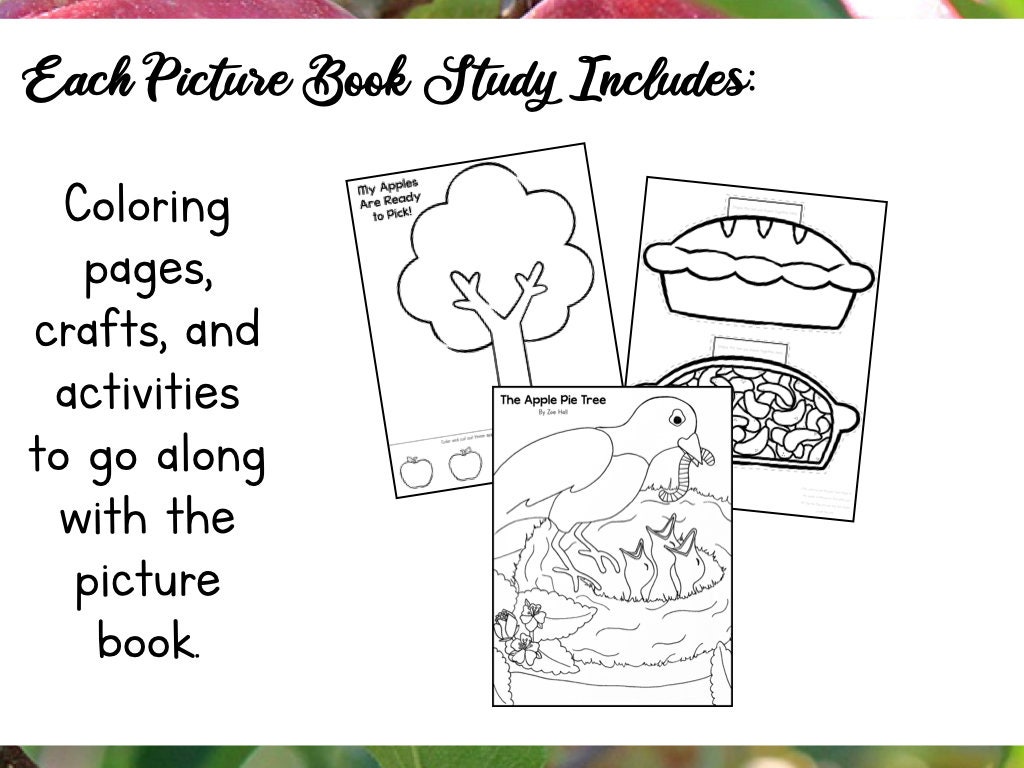The Apple Pie Tree- Picture Book Study Companion - Etsy