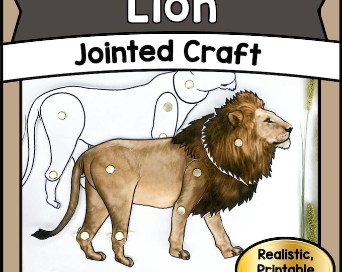 Lion Paper Craft Printable African Animal Finger Puppet Kids Craft ...