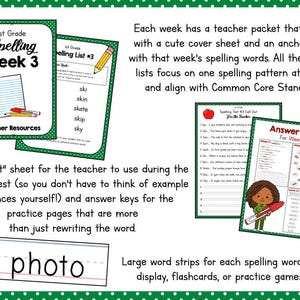 1st Grade Spelling Curriculum | Complete Full-year Printable Spelling ...