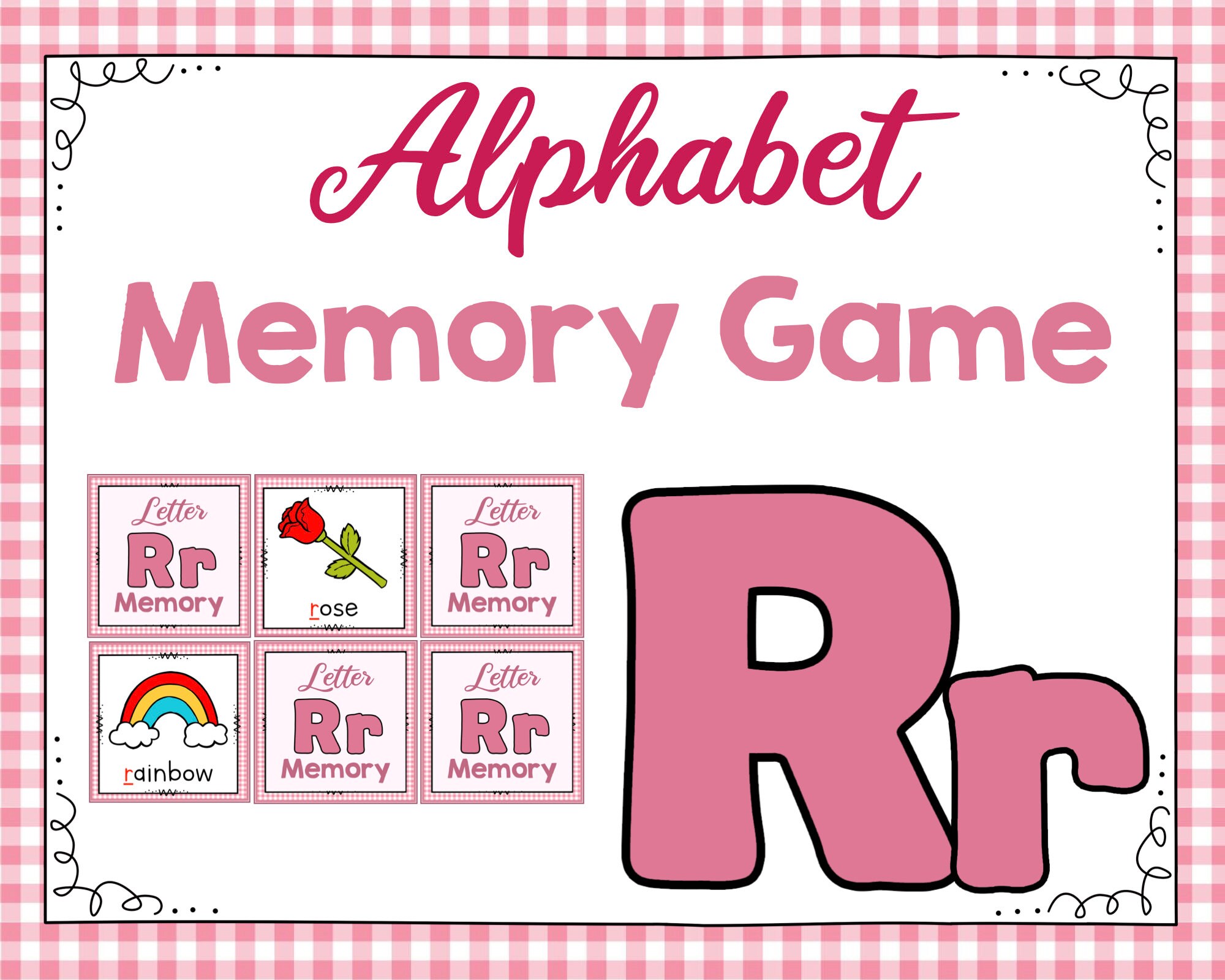 Letter R Memory Game - Etsy