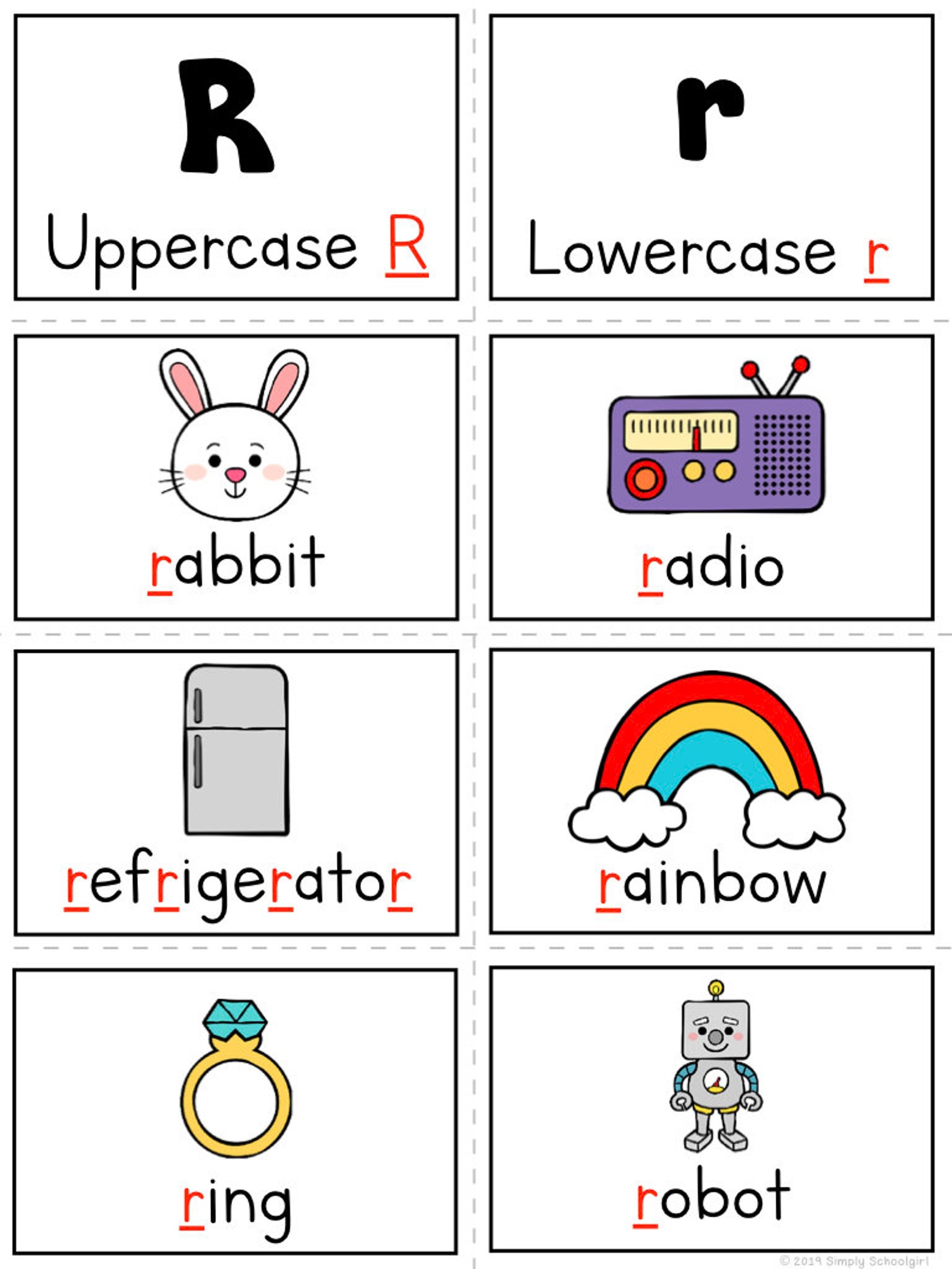 Letter R Bingo Game - Etsy