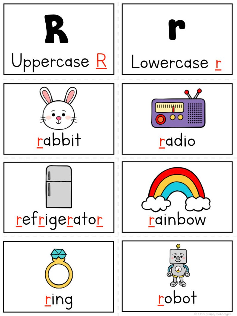 Letter R Bingo Game - Etsy