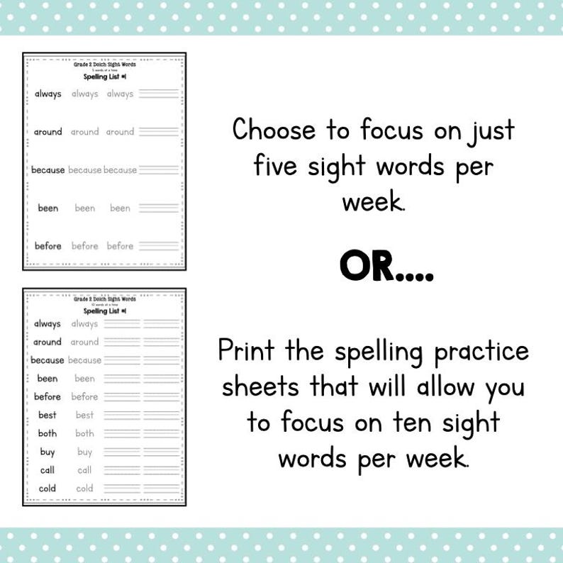 Sight Word Spelling Worksheets, Fry Sight Words, Kindergarten to 1st ...