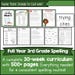 3rd GRADE SPELLING Curriculum Printable - 30 Weeks of Printable ...