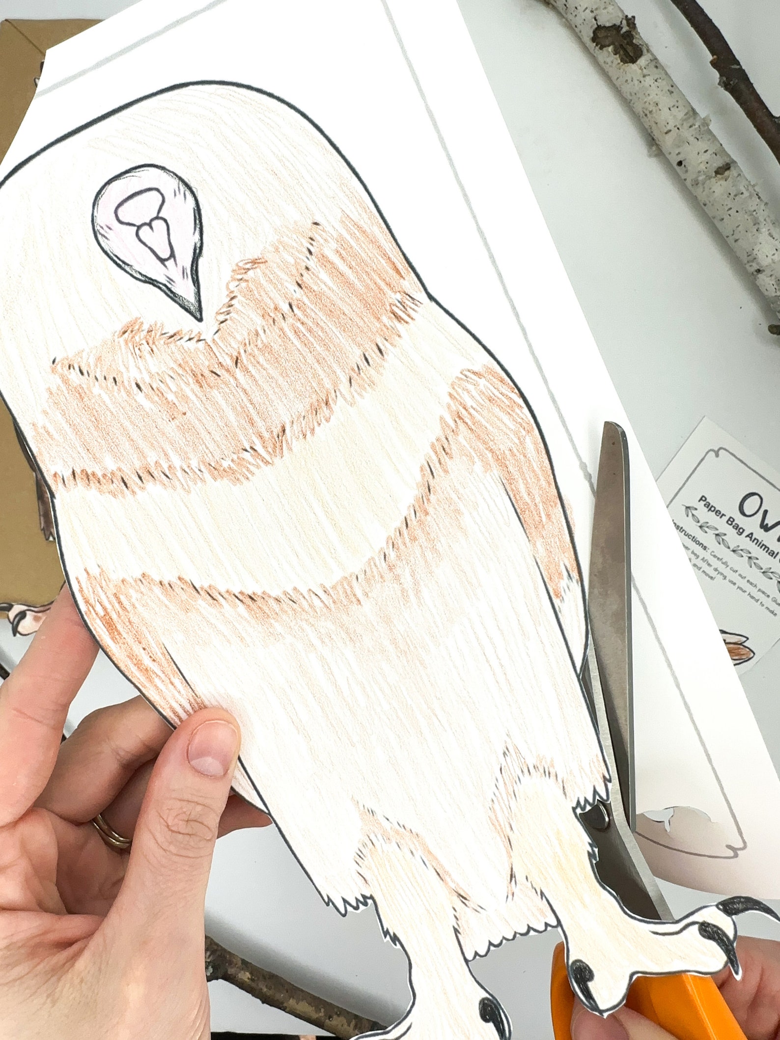 Owl Puppet Printable Template | Fun Paper Bag Craft Activity | Children ...