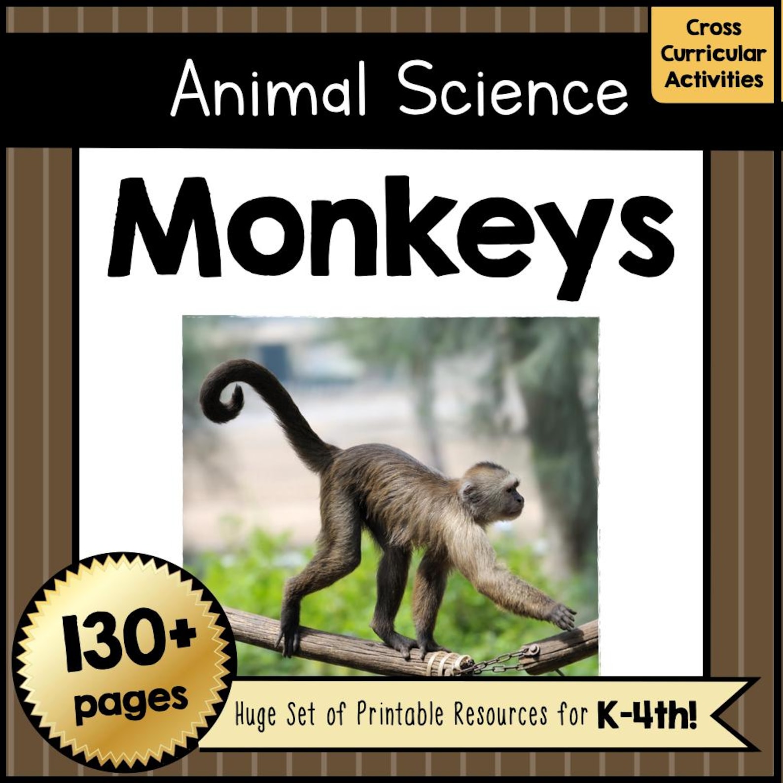 All About Monkeys- Animal Science Unit - Etsy