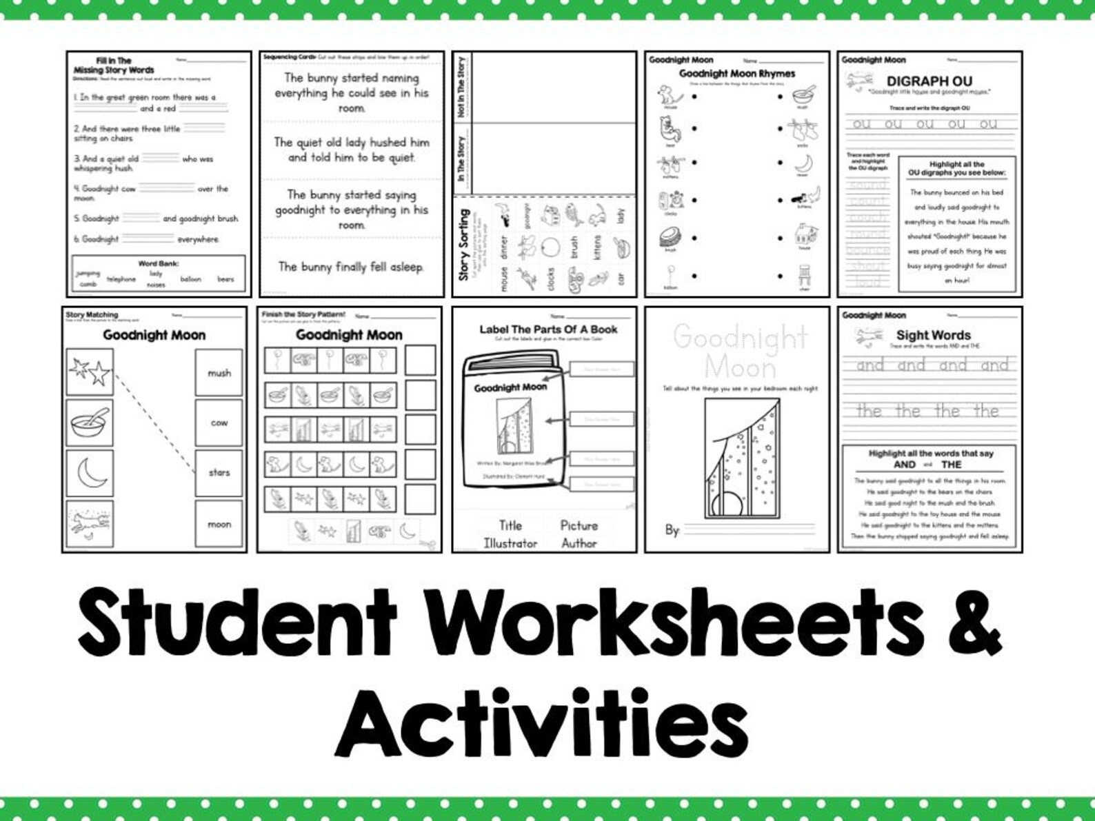 Goodnight Moon - Picture Book Study Companion - Etsy