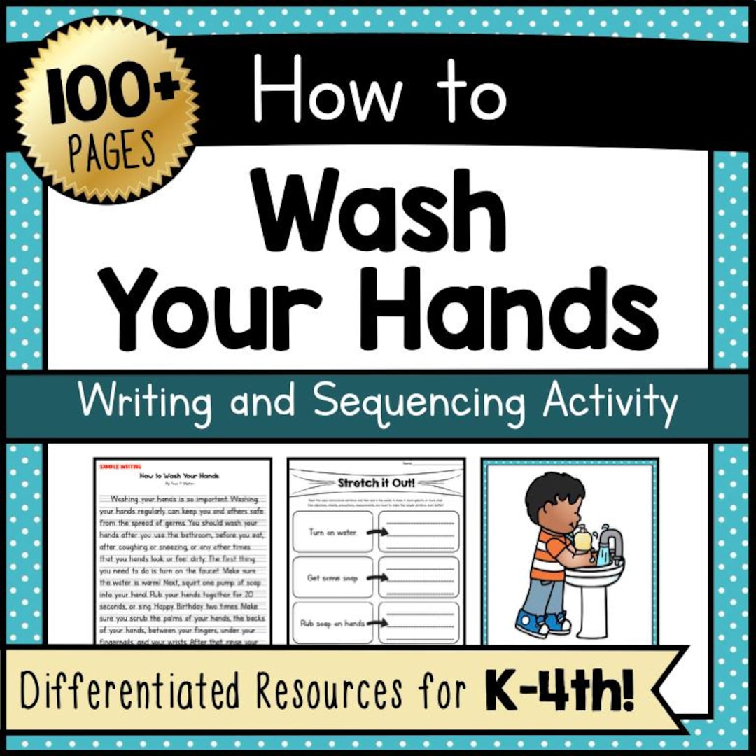 How to Wash Your Hands Hand Washing Steps for Kids Handwashing Sequence ...