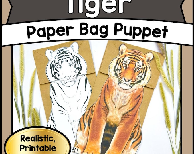 Tiger Paper Craft Printable Asian Animal Finger Puppet Kids Craft ...