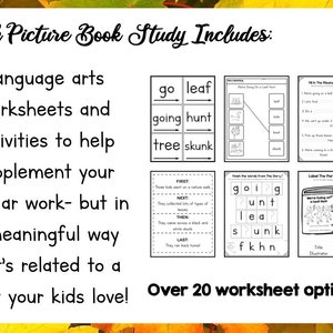 We're Going on a Leaf Hunt Picture Book Study Companion | Etsy