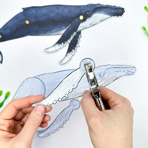Printable Jointed Whale Puppet Craft | Articulated Animal Template for ...