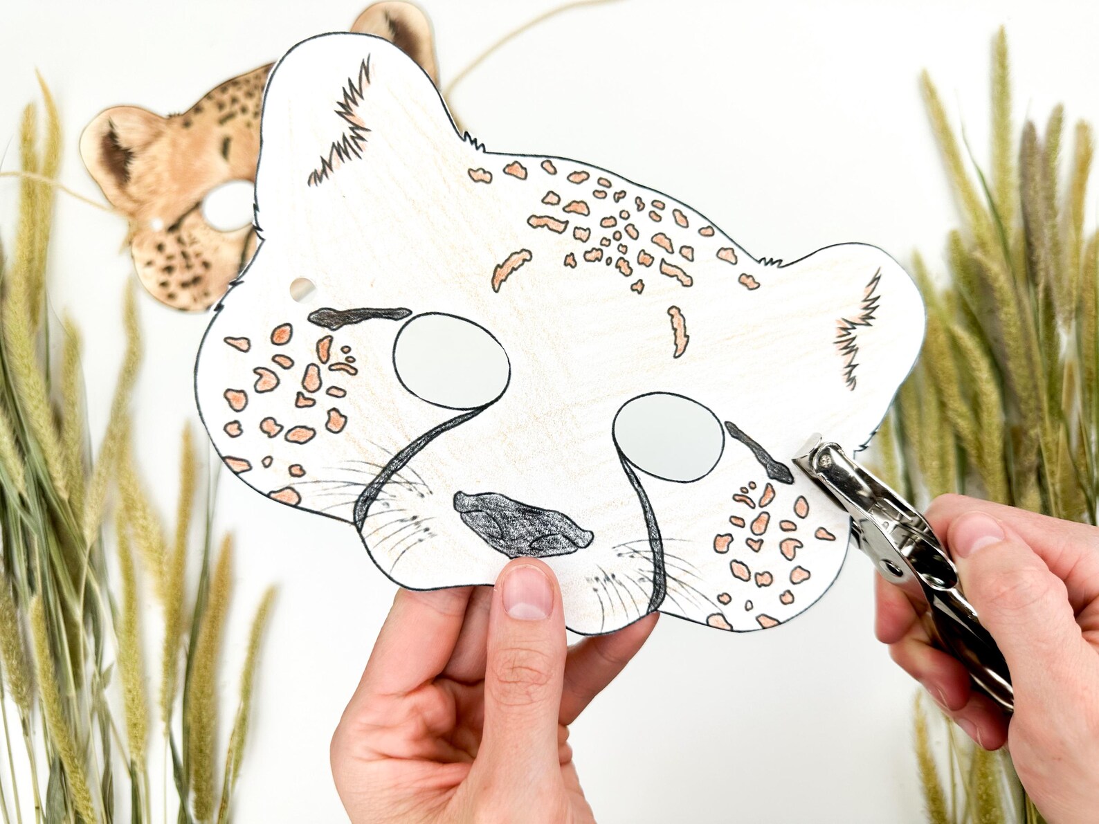 Printable Cheetah Face Mask | Creative Paper Craft Template | Animal ...