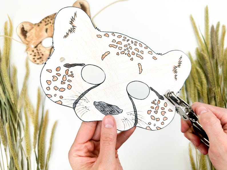 Printable Cheetah Face Mask | Creative Paper Craft Template | Animal ...