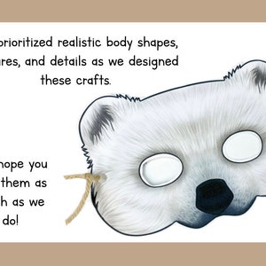 Polar Bear Paper Mask Template | DIY Printable Arctic Animal Craft ...