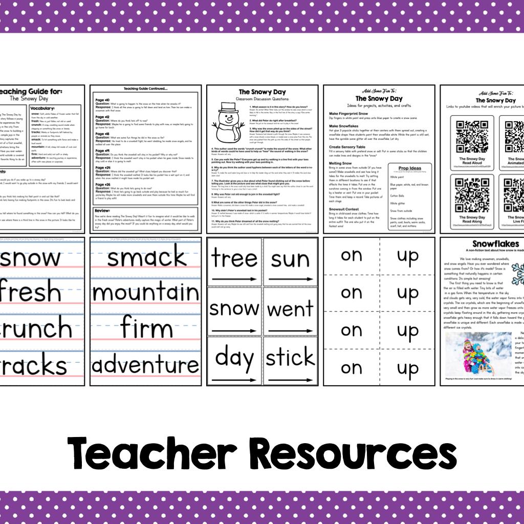 The Snowy Day- Picture Book Study - Etsy