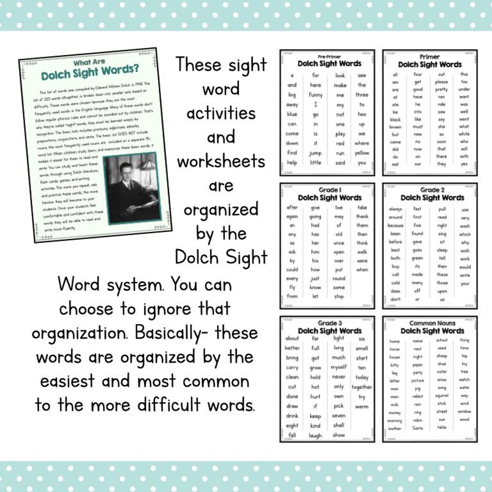 250 Dolch Sight Words Bingo & Practice for Emergent Readers – No Prep ...