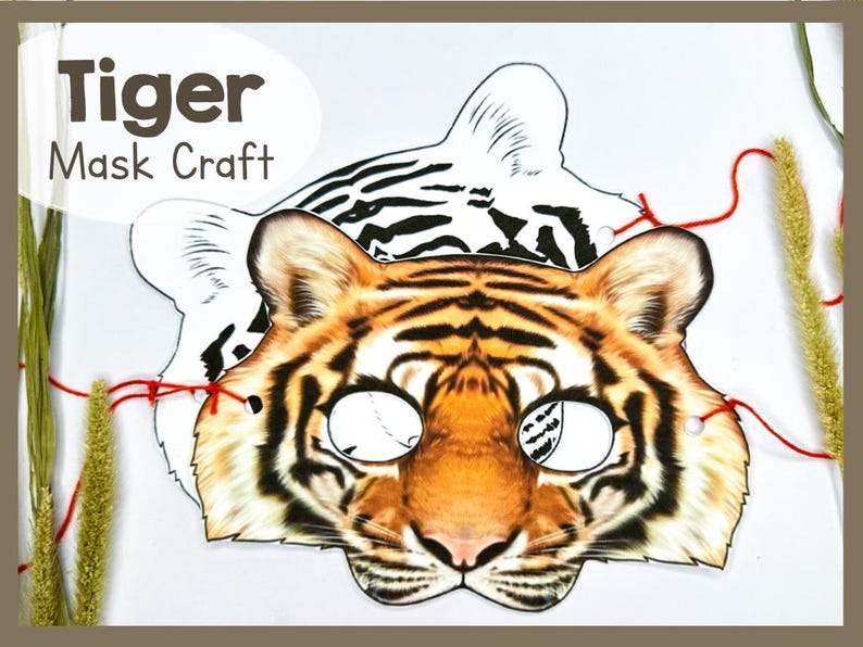 Printable Tiger Face Mask | Creative Paper Craft Template | Animal ...