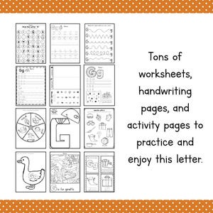 Fun Letter G Preschool Packet - Alphabet Learning With Tracing, Phonics ...