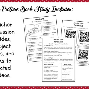 Ferdinand Picture Book Study Companion - Etsy