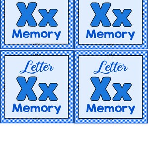 Letter X Memory Game - Etsy