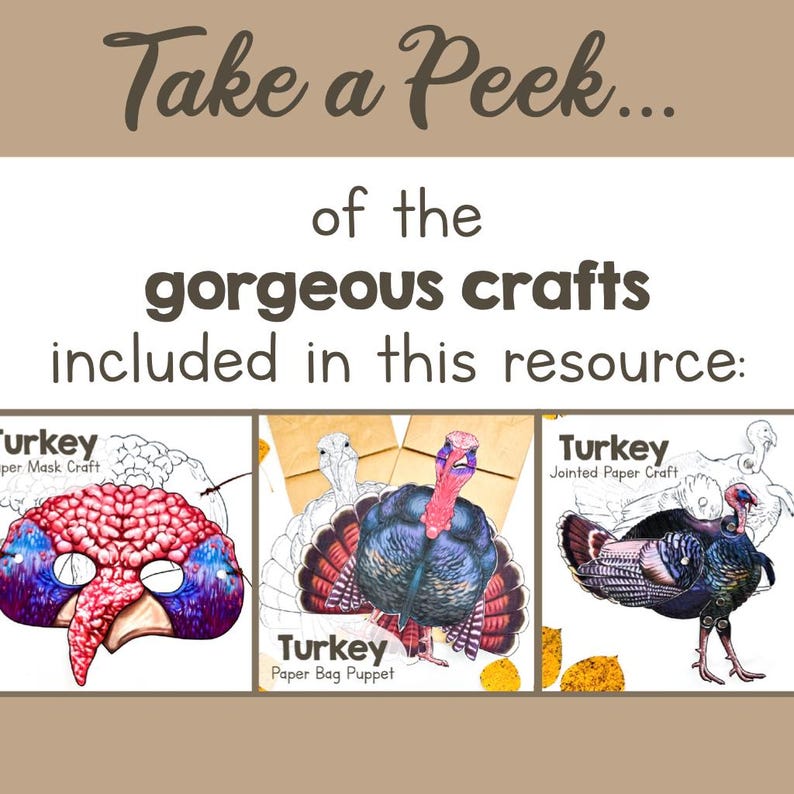 All About Turkeys- Animal Science Unit - Etsy