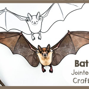 Paper Bat Puppet Template - Etsy