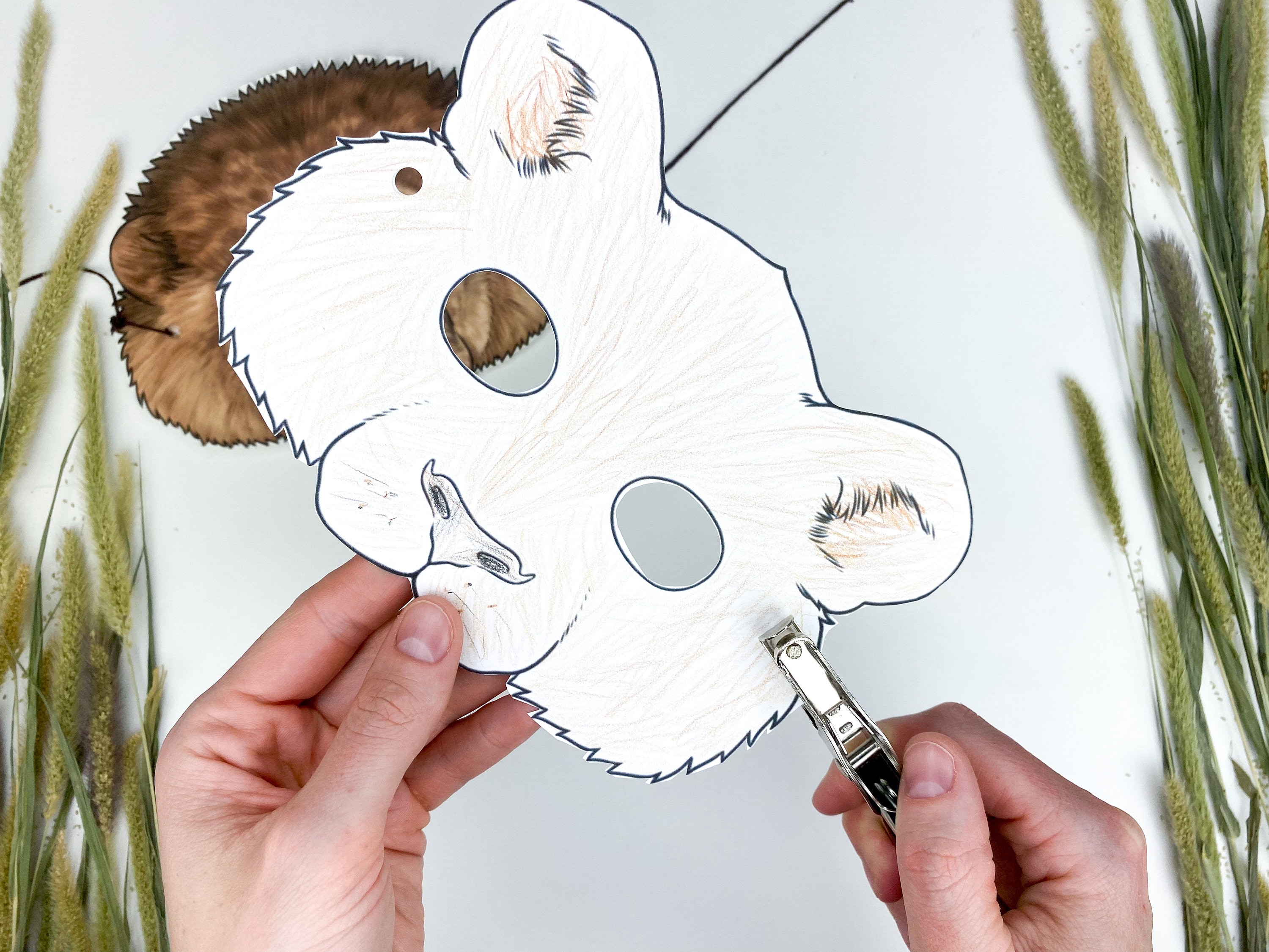 Lion Paper Mask Craft Kit | Printable Majestic Animal Mask Template ...