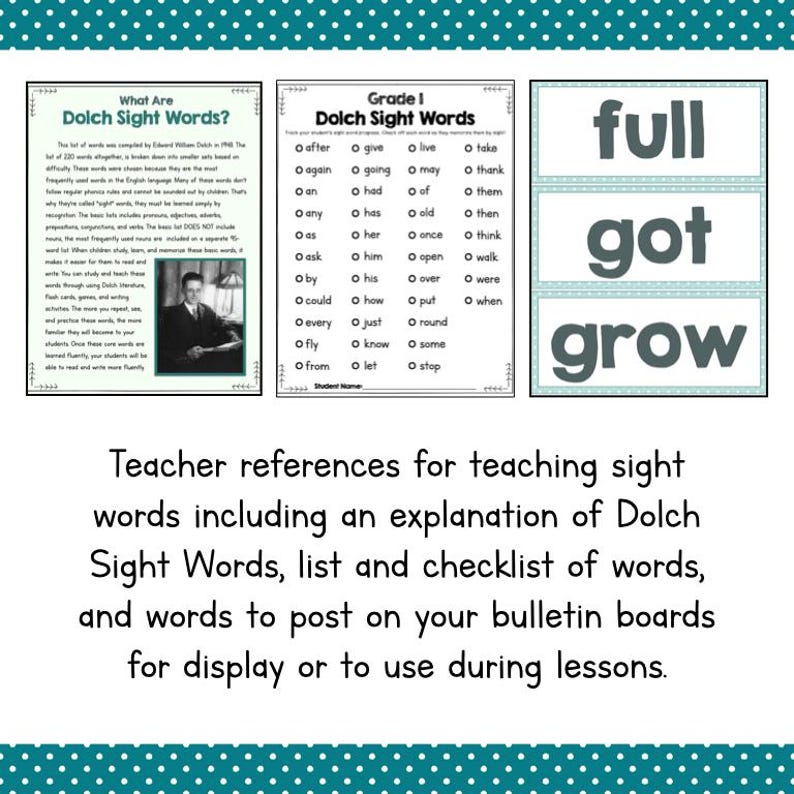 3rd Grade Sight Words Printable Activities • 39 Dolch Sight Words ...