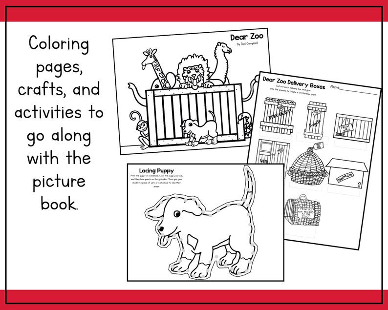 Dear Zoo- Picture Book Study Companion - Etsy