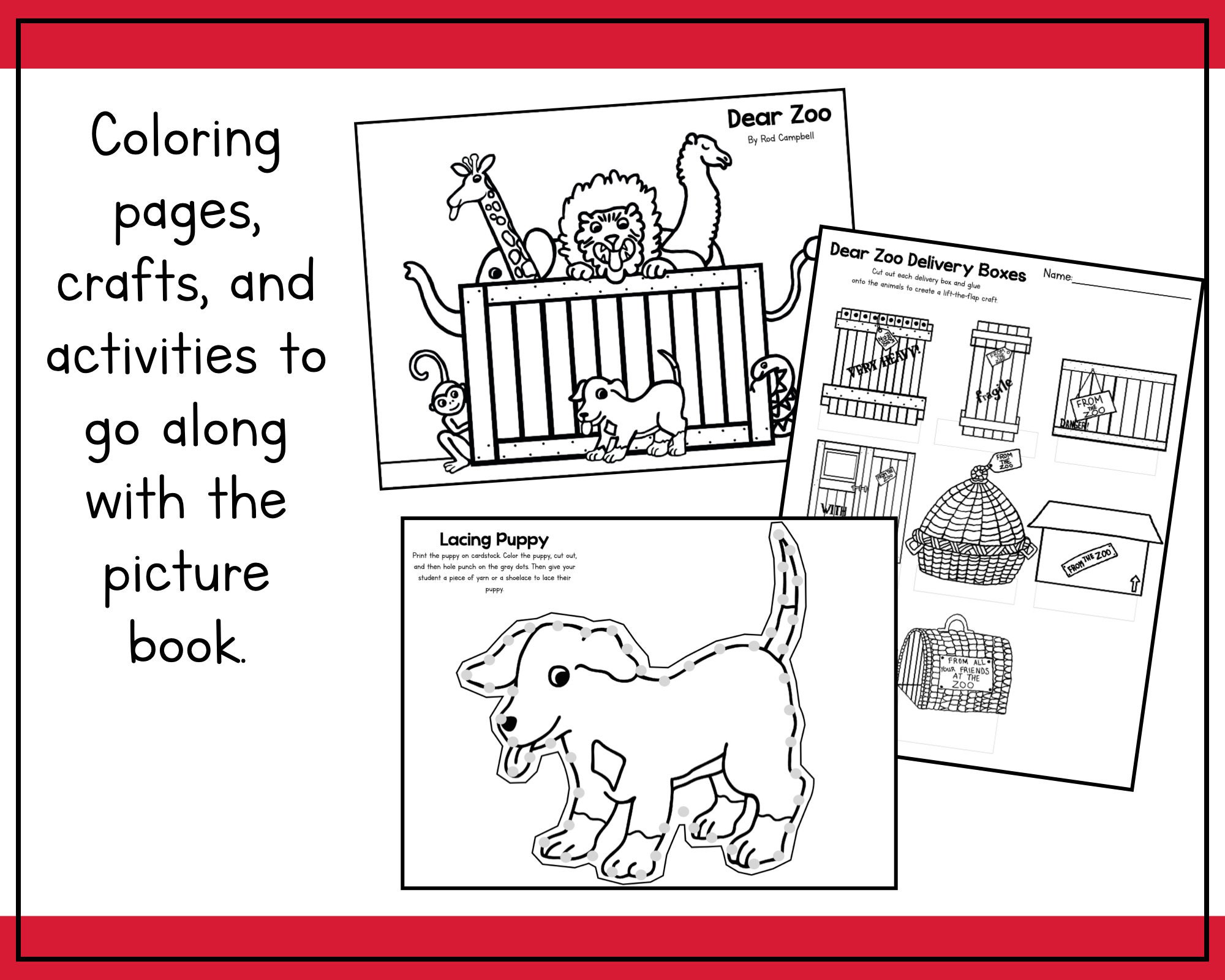 Dear Zoo- Picture Book Study Companion - Etsy