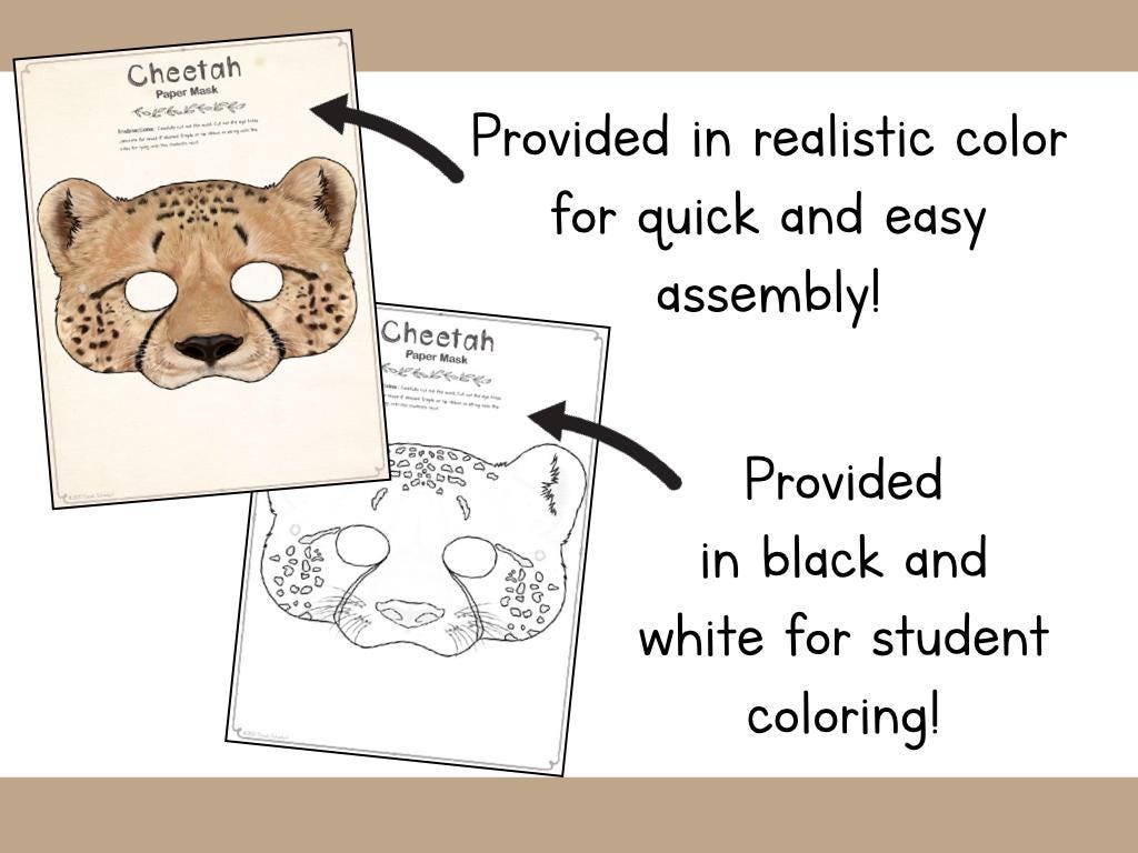 Printable Cheetah Face Mask | Creative Paper Craft Template | Animal ...