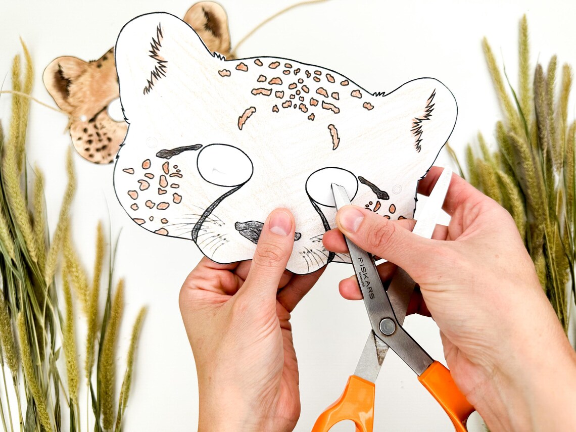 Printable Cheetah Face Mask | Creative Paper Craft Template | Animal ...