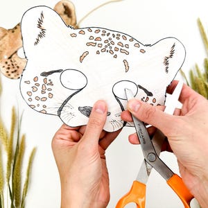 Printable Cheetah Face Mask | Creative Paper Craft Template | Animal ...