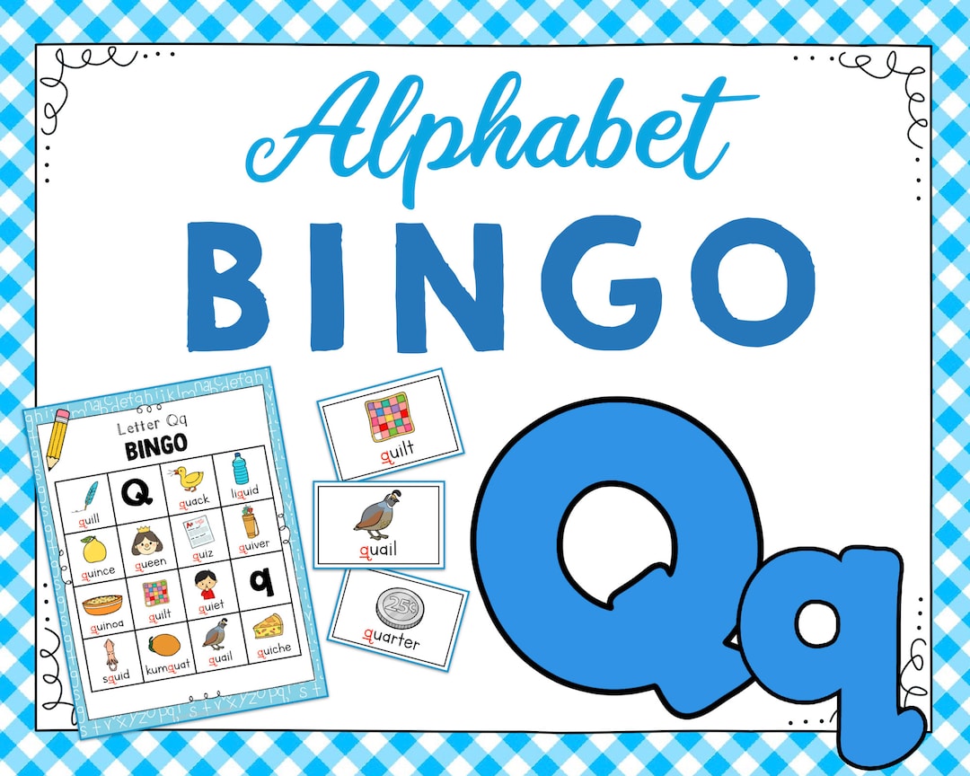 Letter Q Bingo Game - Etsy
