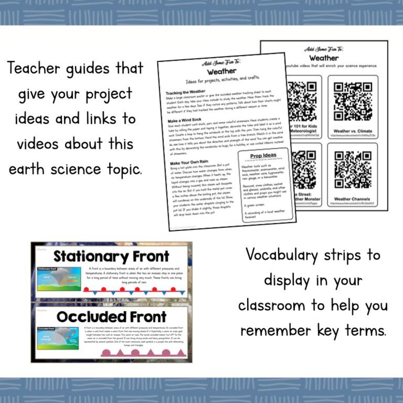 Climate & Weather Unit Study Printable Earth Science Worksheets STEM ...