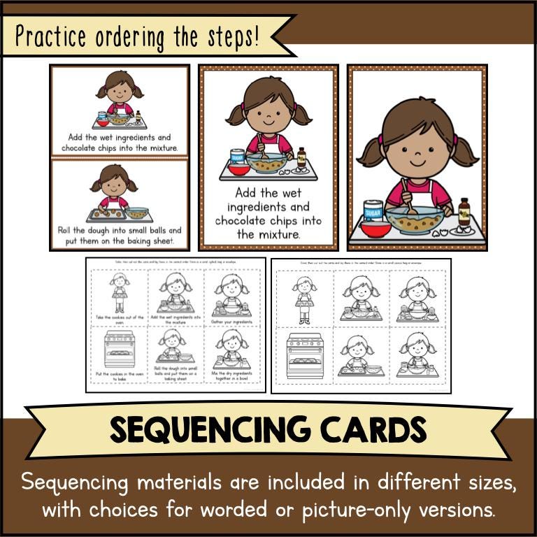 How to Make Cookies, Procedural Paragraph Writing Worksheets, K-4th ...