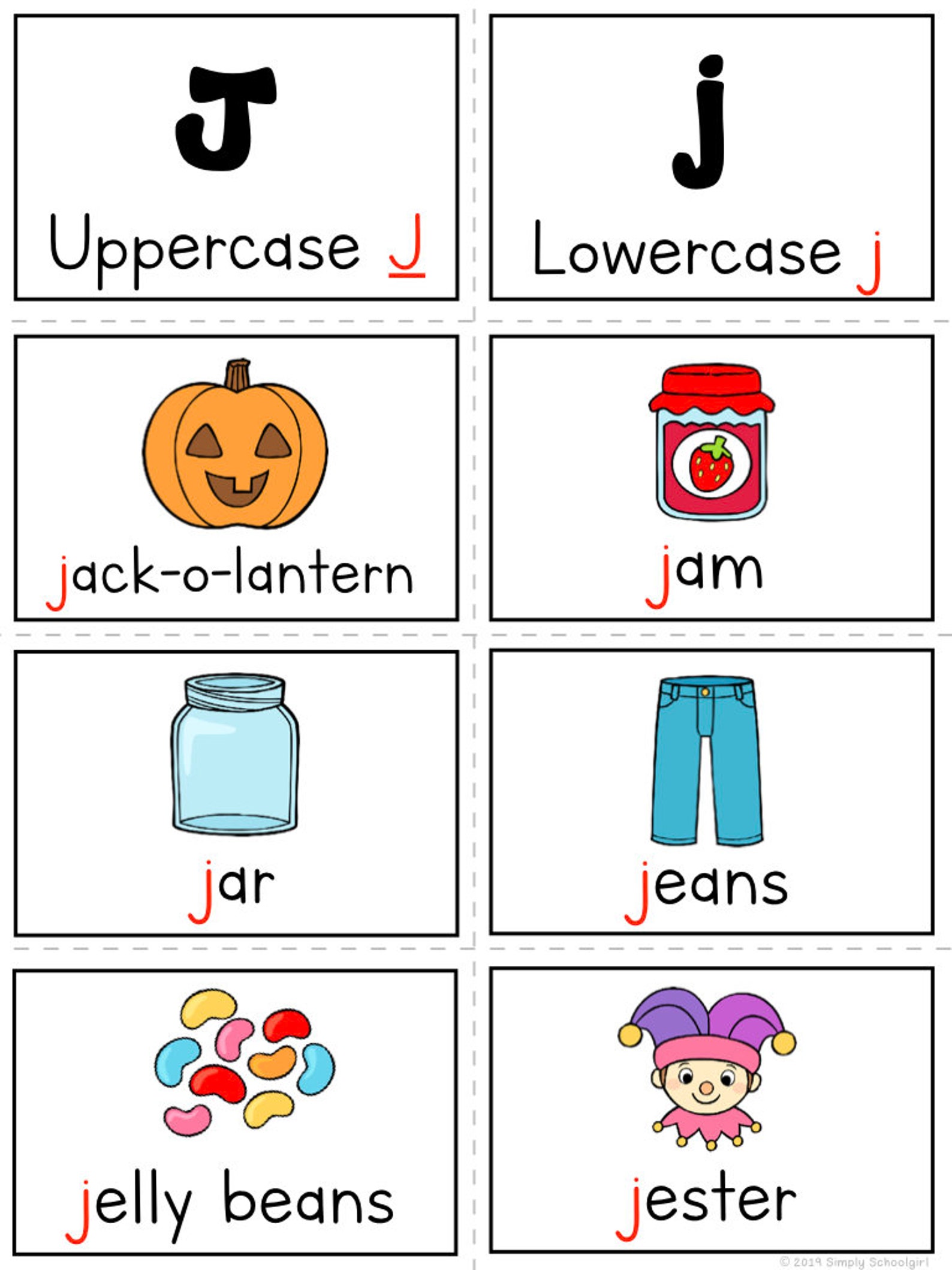 Letter J Bingo Game - Etsy