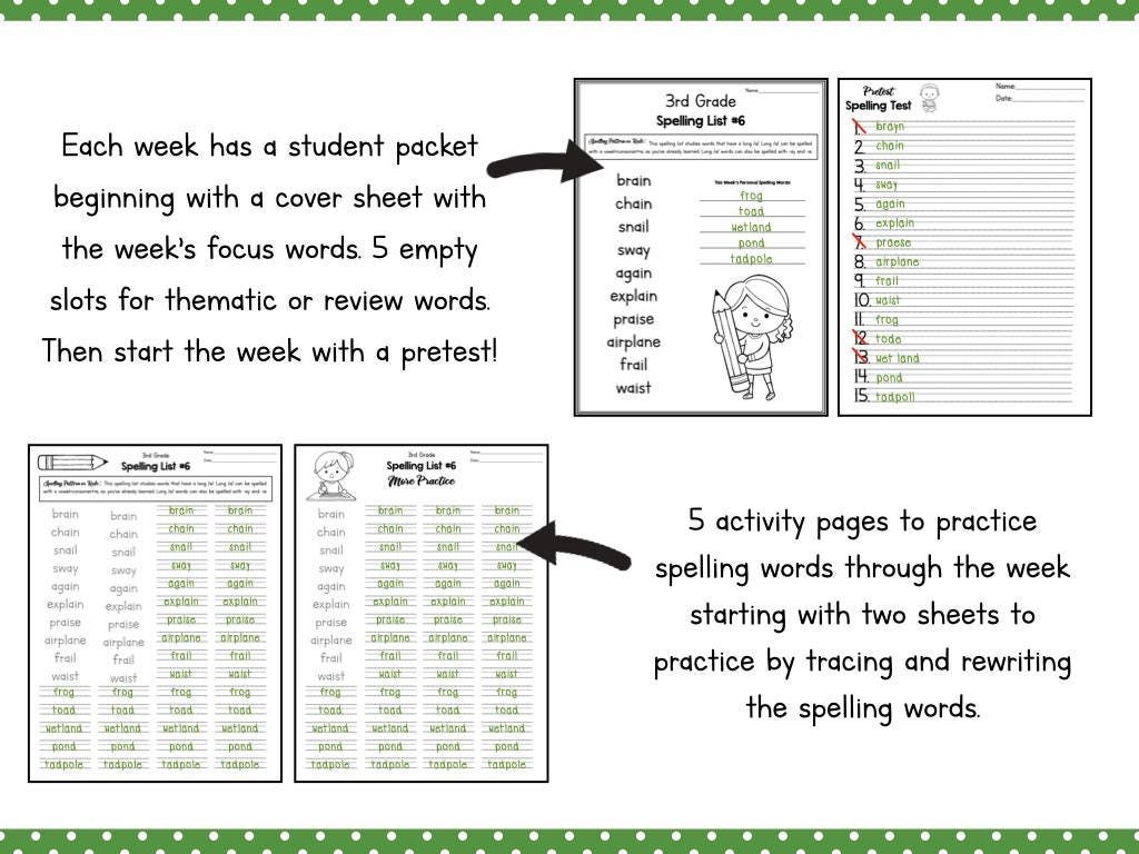 3rd Grade Spelling Curriculum | Complete Full-year Printable Spelling ...
