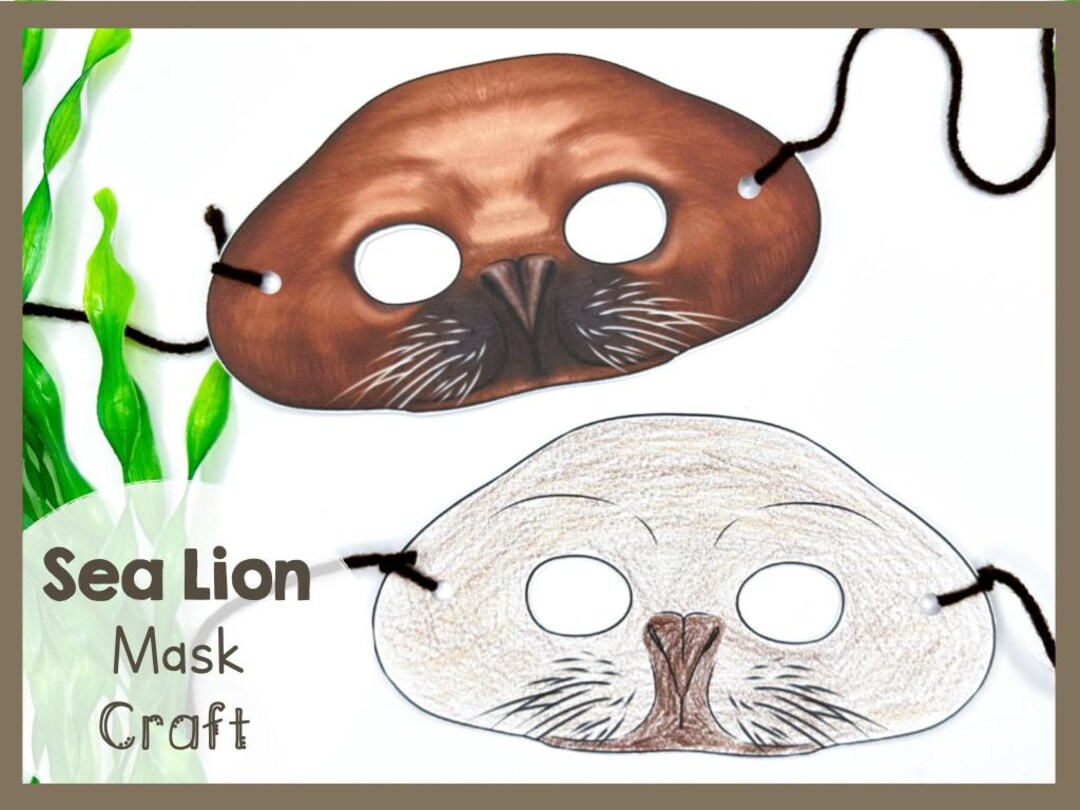 Printable Sea Lion Craft Mask | Sea Lion Coloring Mask Activity | Paper ...