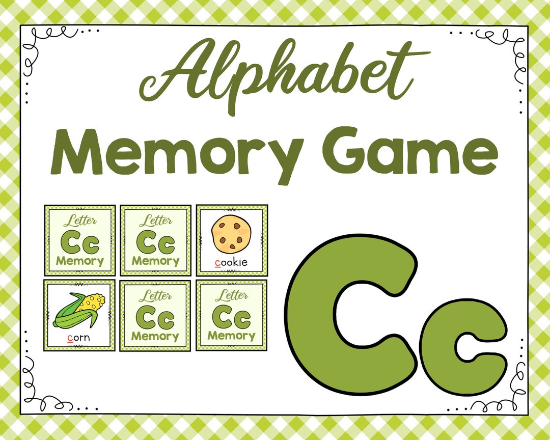 Letter C Memory Game - Etsy