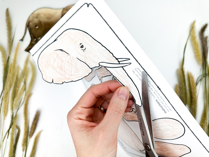 Printable Articulated Elephant Puppet | Fun Educational Activity for ...