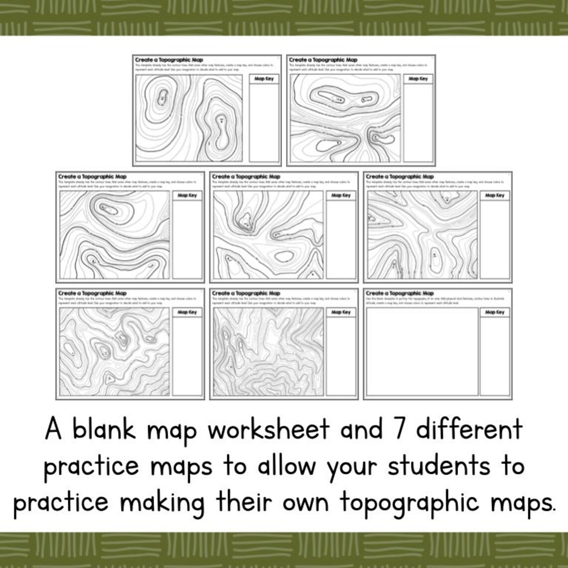 Make Your Own Topographic Map | Geography Art and Craft - Etsy