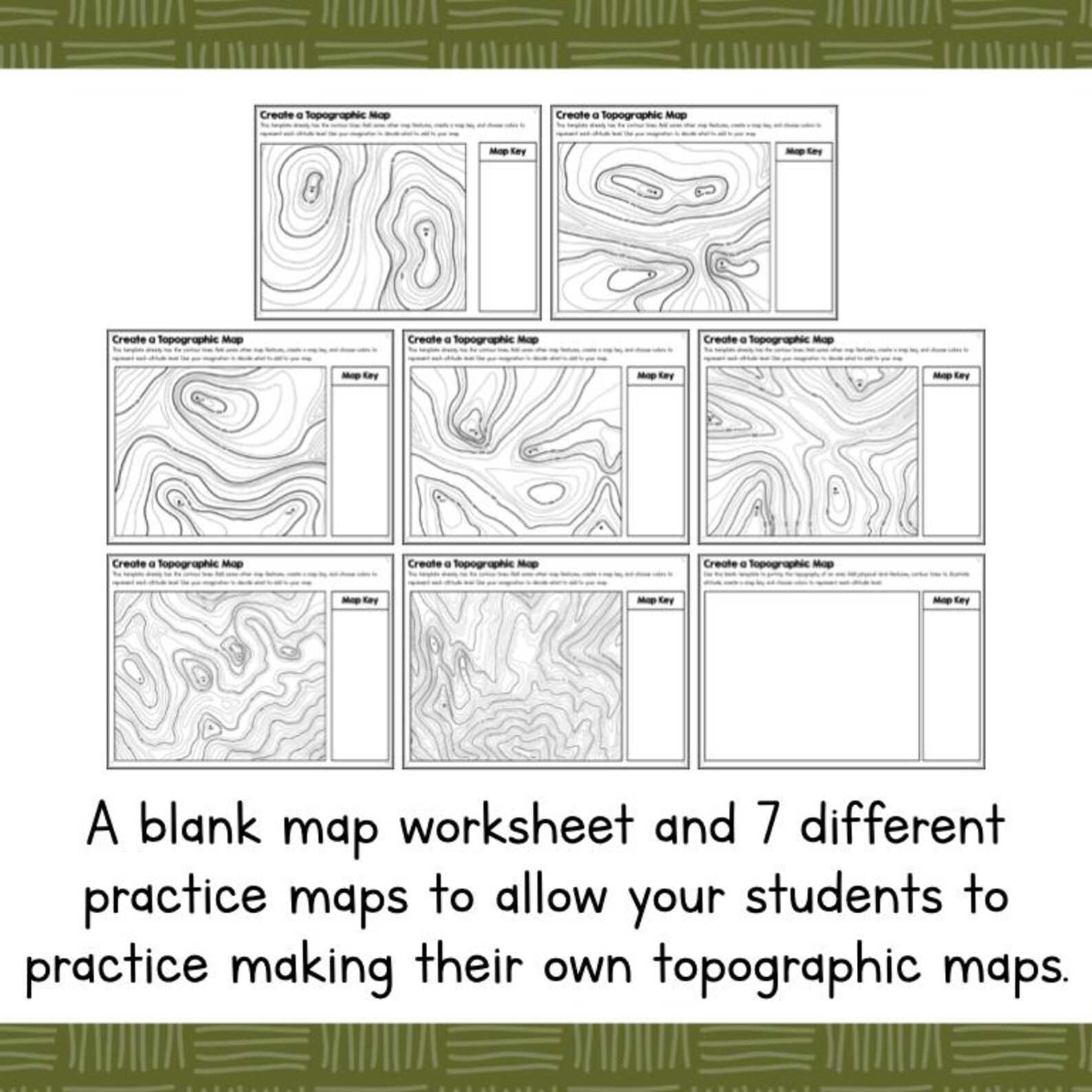 Make Your Own Topographic Map | Geography Art and Craft - Etsy